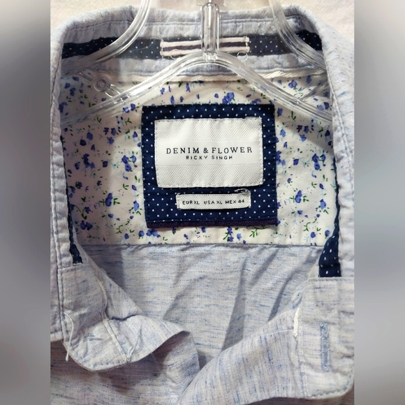 Denim & Flower | Shirts | Denim Flower Ricky Singh Button Down Shirt ...
